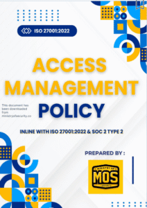 Access Management Policy - MoS